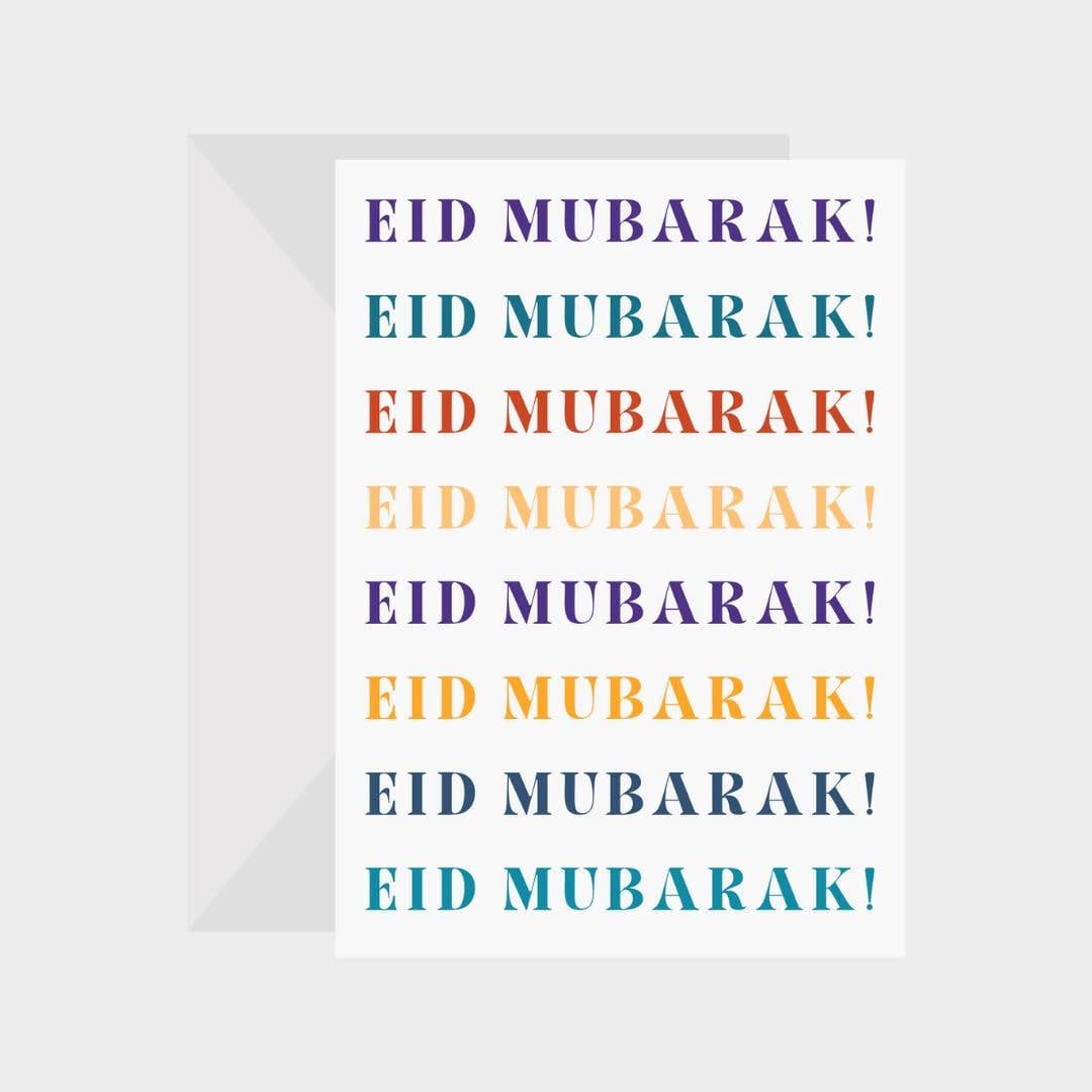 Eid Mubarak Lines Greeting Card – Treetops Collective